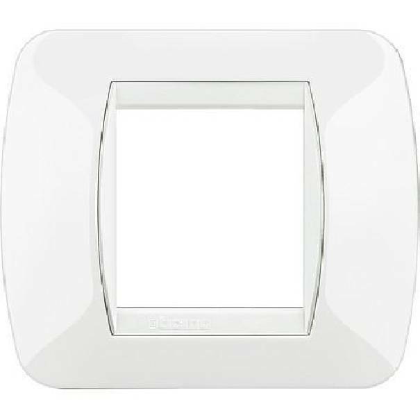 BTICINO BTICINO LIVINGLIGHT PLACCA 2 MODULI COLORE BIANCO CORNICE ...