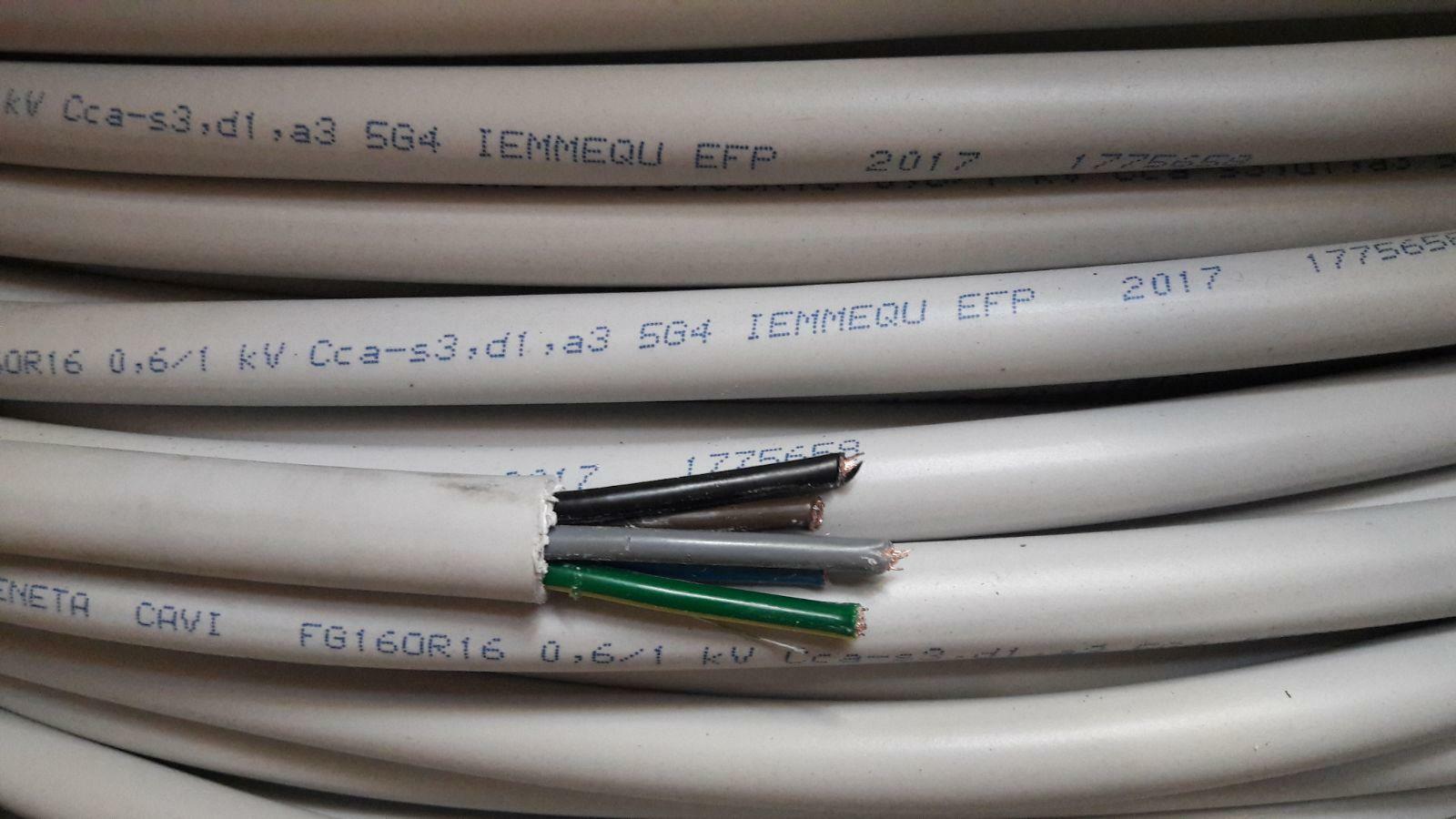 Cavi al metro cavo fg16or16 multipolare fg16 5 conduttori da 4mmq con giallo verde fg7-5gx4 ...