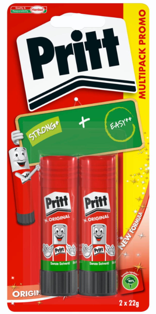 HENKEL ITALIA Colla stick Henkel Pritt grandezza media 22g 2pz - 1445001