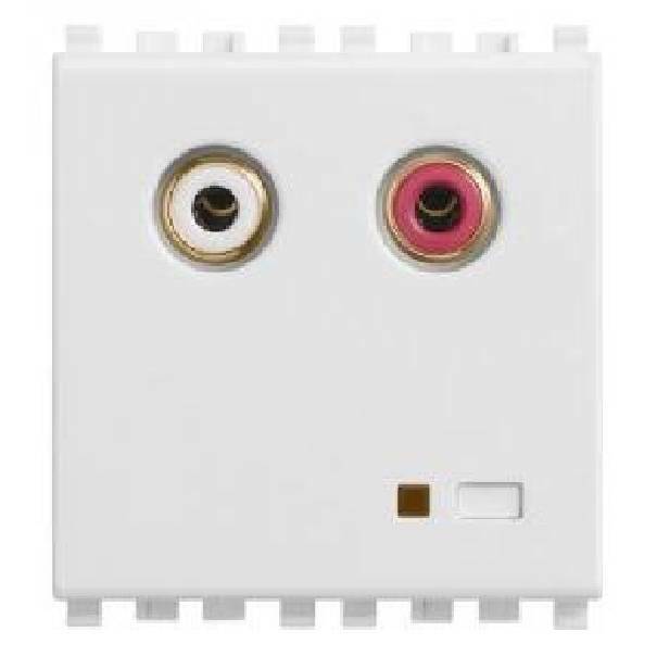 VIMAR VIMAR EIKON INGRESSO AUDIO RCA 2 MODULI COLORE BIANCO 20582.B