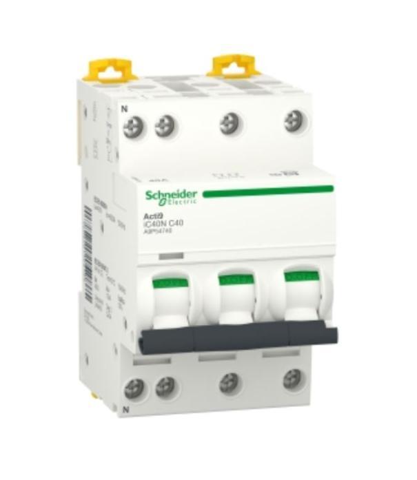 SCHNEIDER ELECTRIC Interruttore magnetotermico Schneider Electric Acti9 iC40N 3P+N 40A Curva C ...