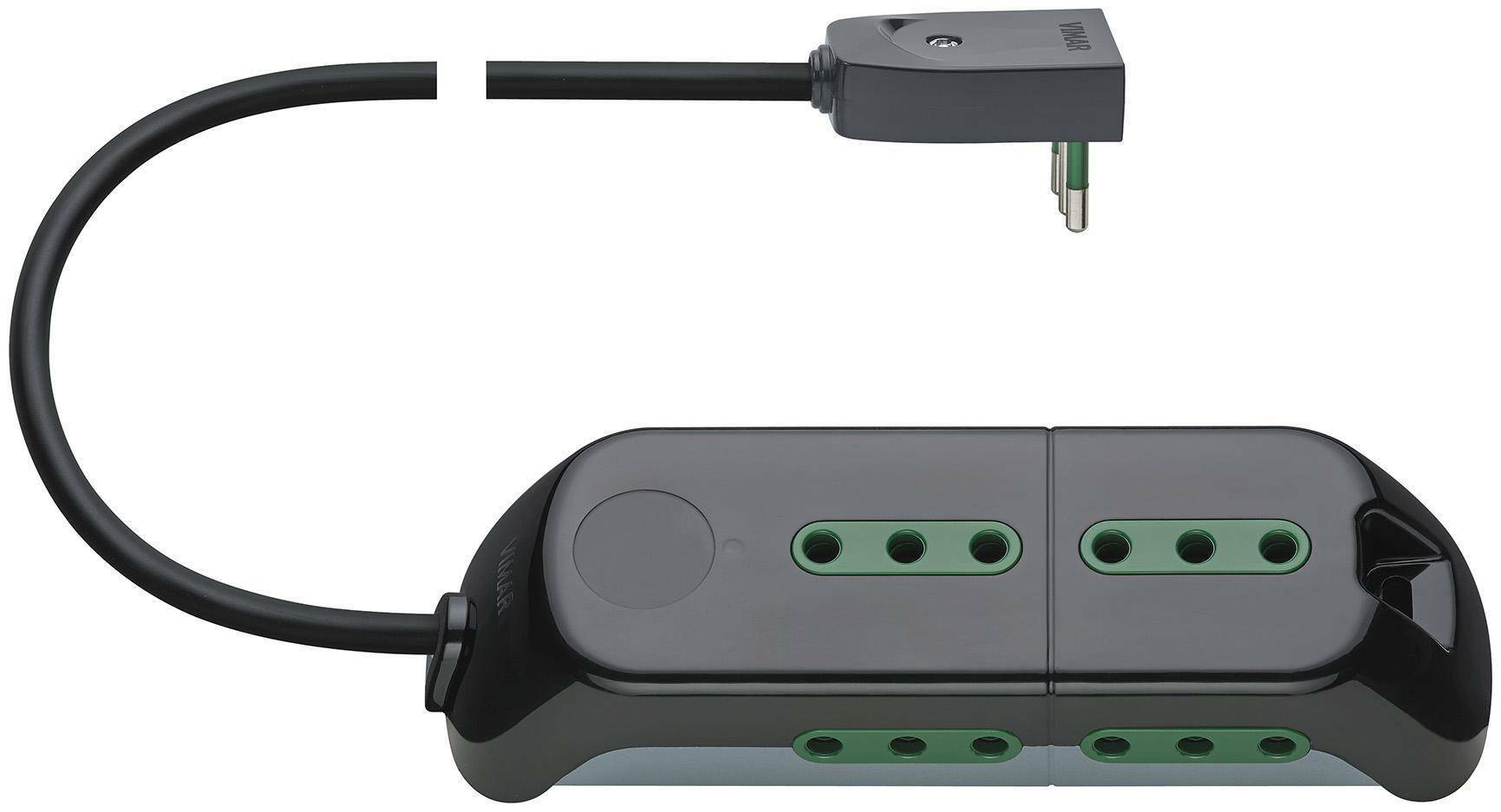 VIMAR VIMAR PRESA MULTIPLA 6P11 + SPB11 NERA FP00550.C