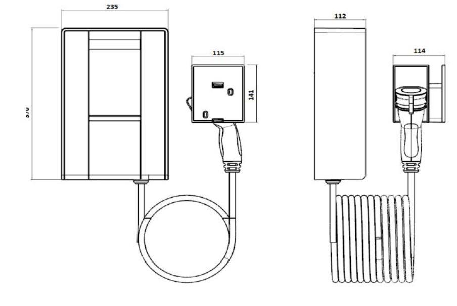 SCAME WallBox Scame 1 connettore tipo 2 32A 7,4kW con cavo controllo ...