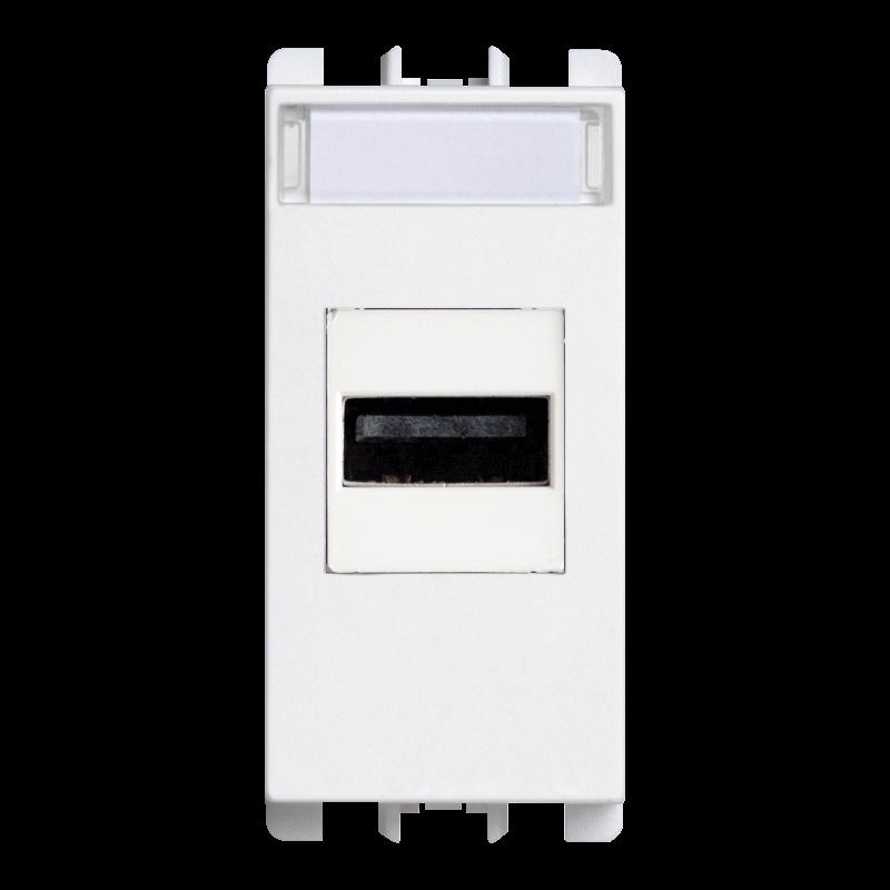 URMET Presa USB 1 modulo Bianco Urmet 10451.B